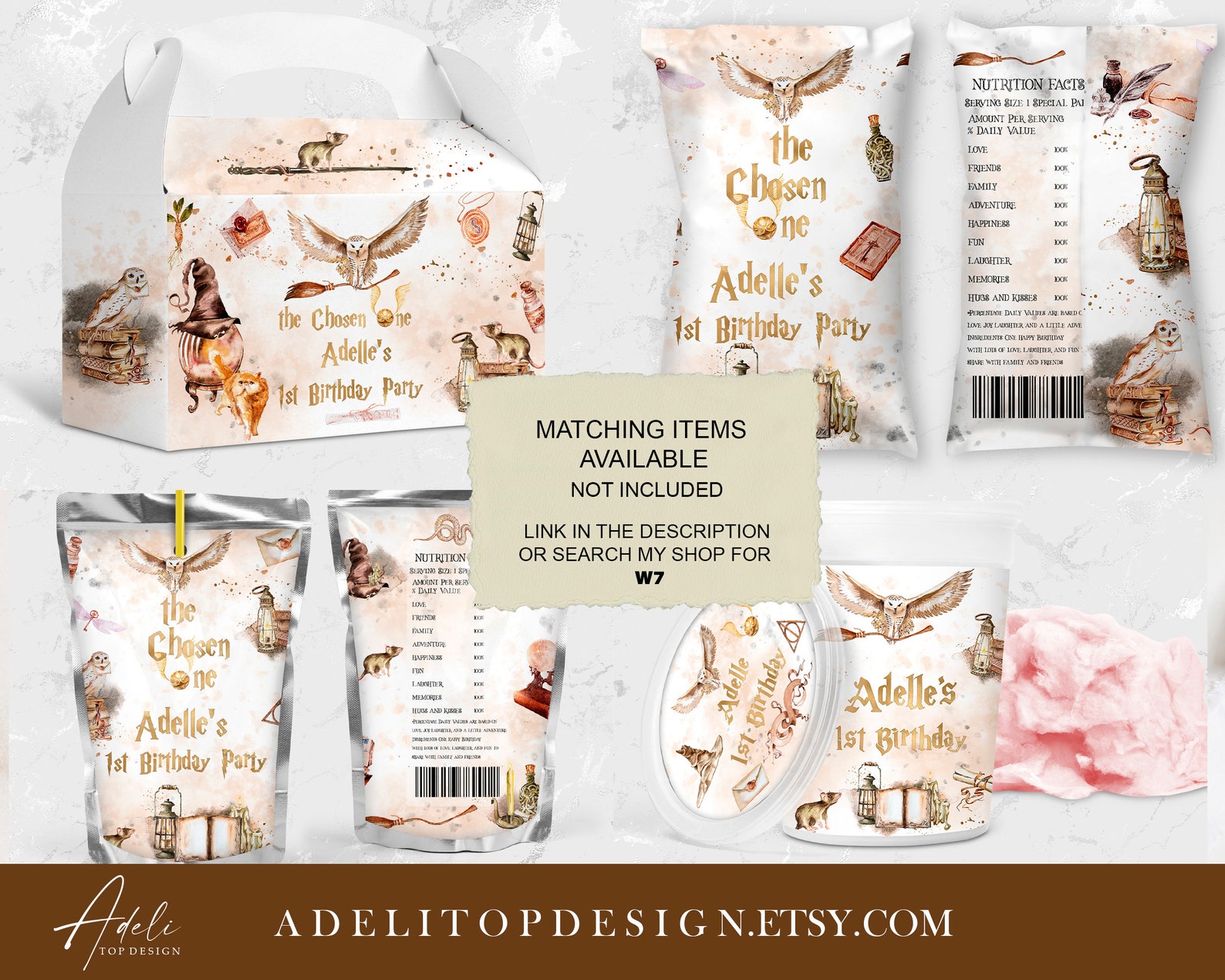 Editable Cupcake Topper Label Birthday Party Magic School 1st - Etsy