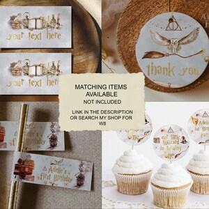 Editable Thank You Card Wizard Birthday Party; Magic School Birthday ...