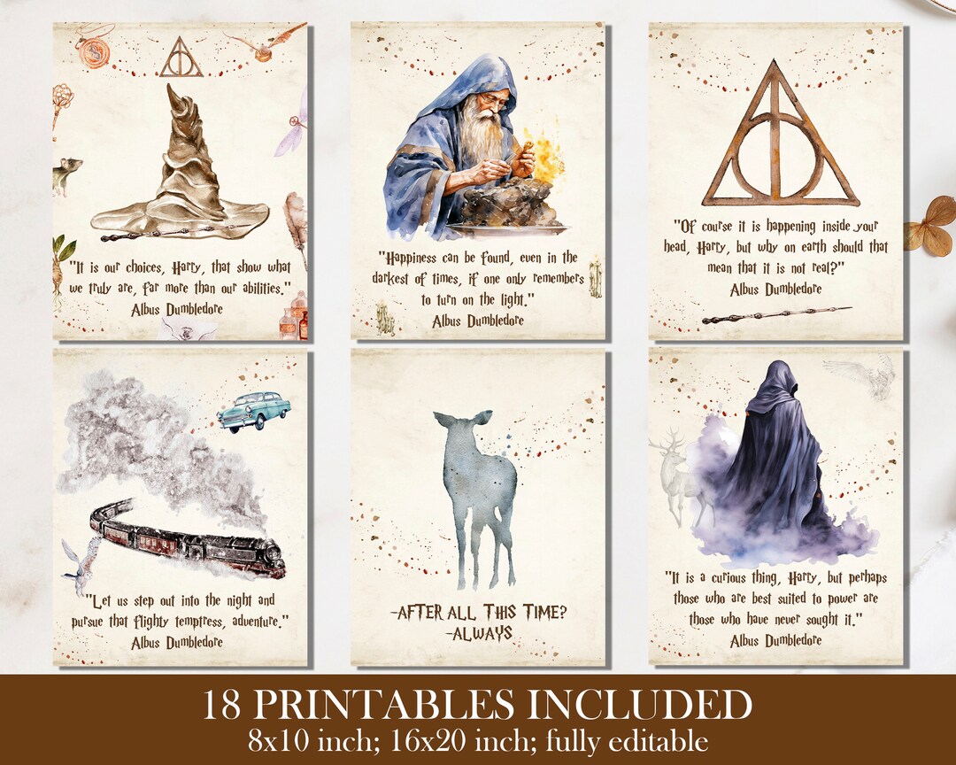 Wizarding World Printables Wall Art; Magic School Printable Nursery ...
