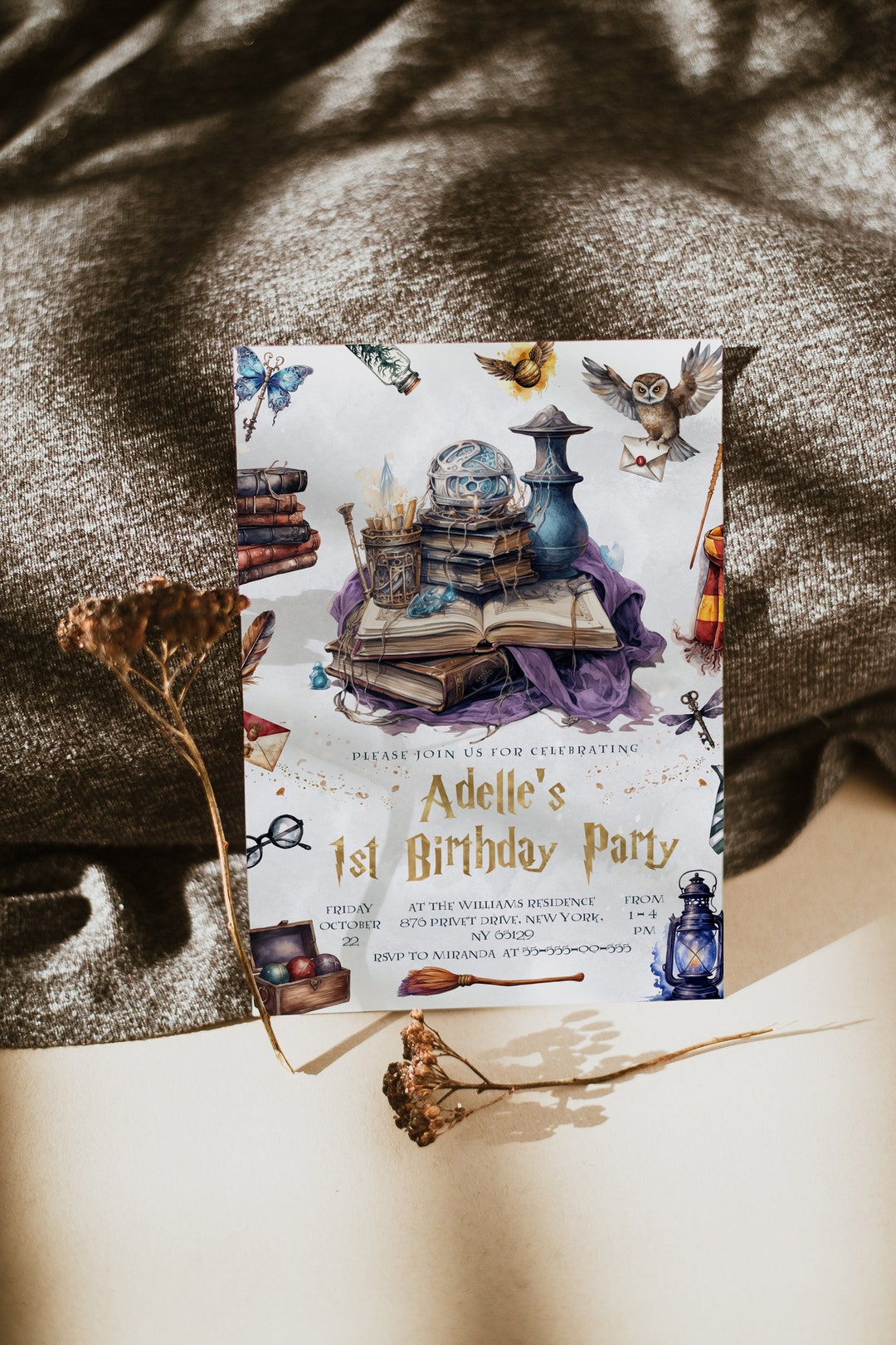 The Chosen One Invitation; Wizard Birthday Party; Magic School 1st ...