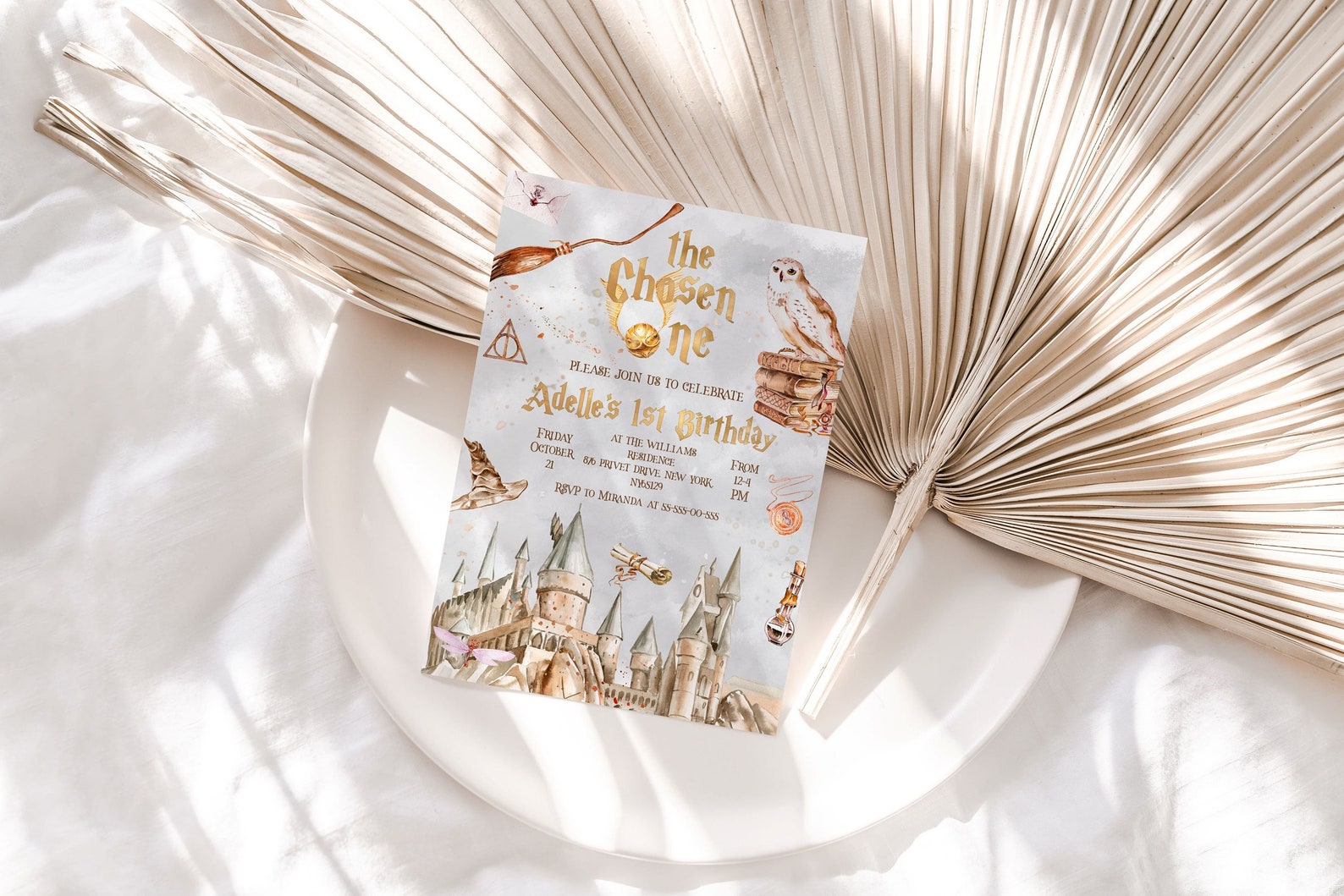 The Chosen One Invitation Wizard Birthday Party Magic School - Etsy