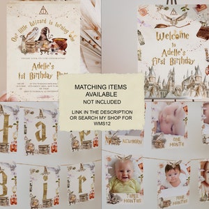 Editable Food Label Wizard Birthday Party; Magic School Birthday ...