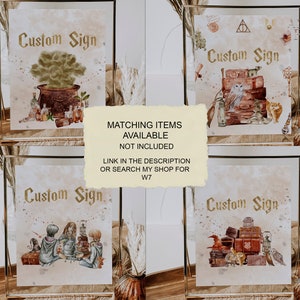 Editable Cupcake Topper Label Birthday Party; Magic School 1st Birthday ...