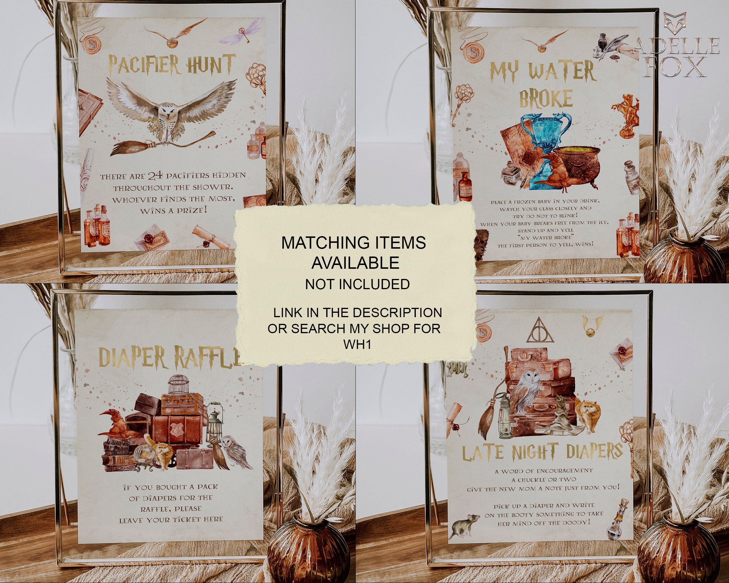 DIY Wizarding World Baby Shower Set; Magic School Baby Shower Template ...