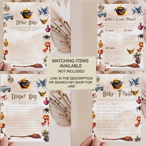 DIY Wizarding World Baby Shower Set; Magic School Baby Shower Template ...