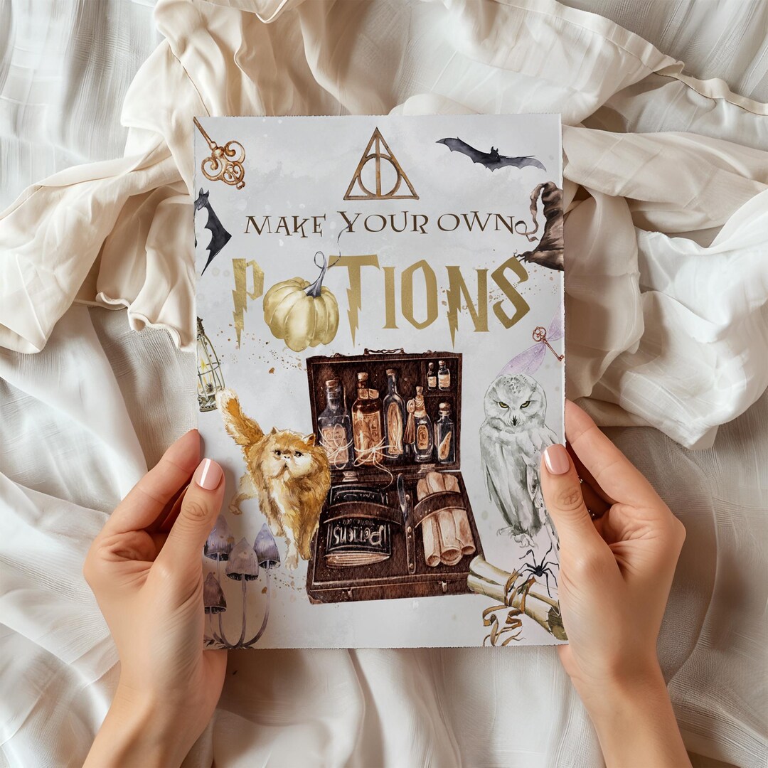 Make Your Own Potions Sign; Wizard Baby Shower; Magic School Baby ...