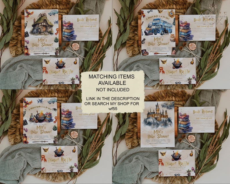 DIY Wizarding World Baby Shower Invitation; Magic School Baby Shower ...