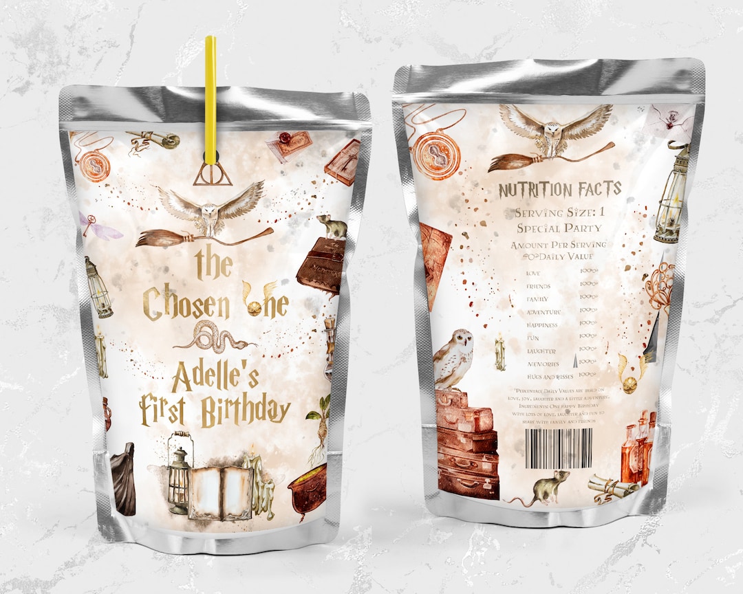Wizard Juice Label Birthday Party; Magic School 1st Birthday; Editable ...