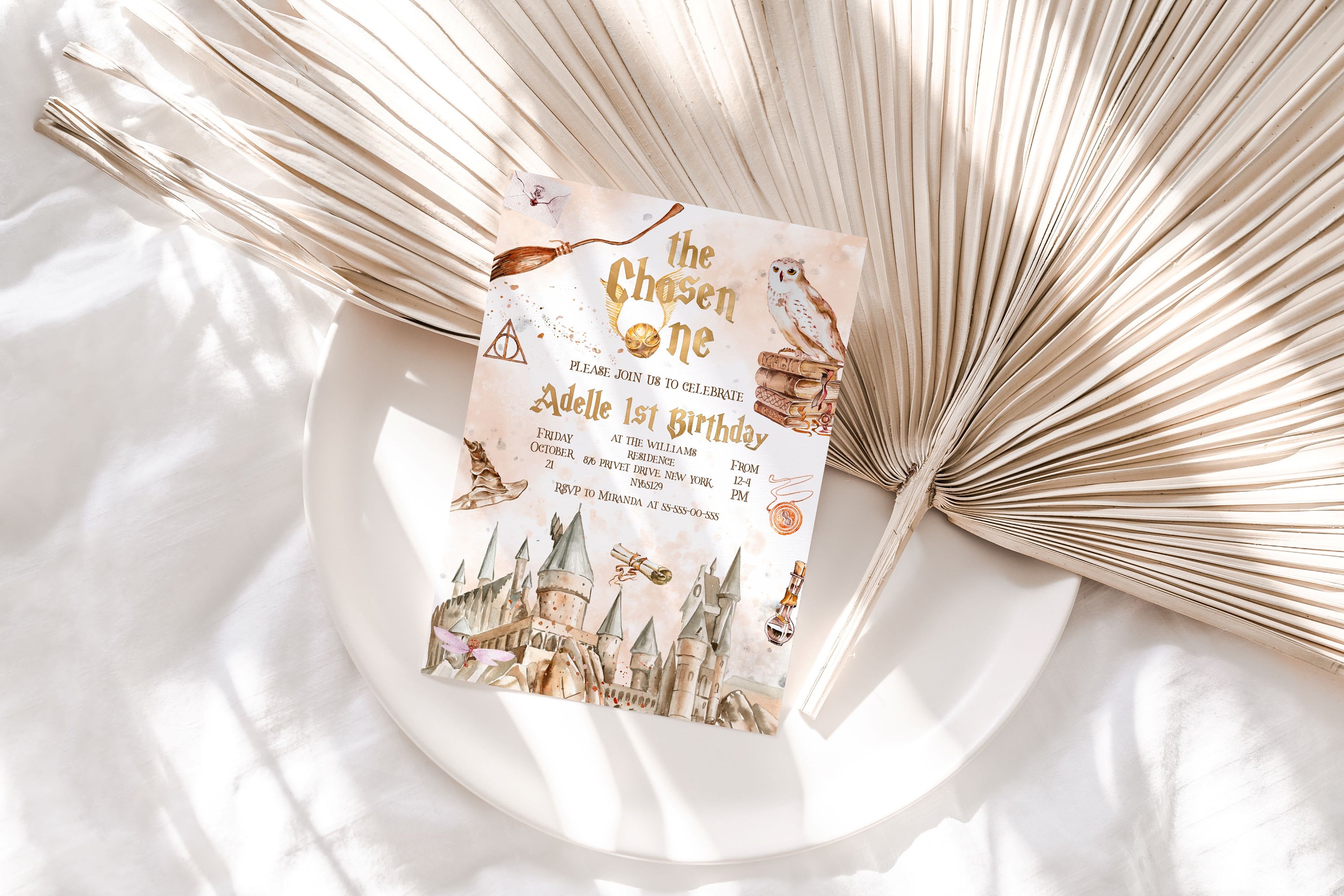 The Chosen One Invitation Wizard Birthday Party Magic School - Etsy