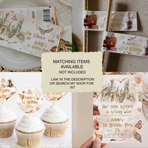 Editable Food Label Wizard Birthday Party; Magic School Birthday ...