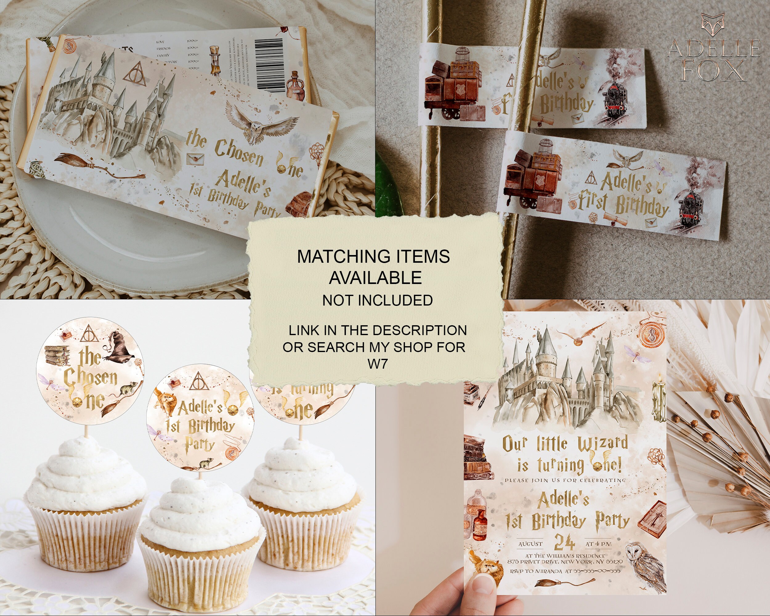 Editable Food Label Wizard Birthday Party; Magic School Birthday ...