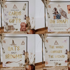 11 WIZARD SIGNS Wizard Baby Shower; Magic School Baby Shower Template ...