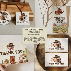Editable TREAT BAG TOPPER First Rodeo Birthday Label; Our Little Cowboy ...