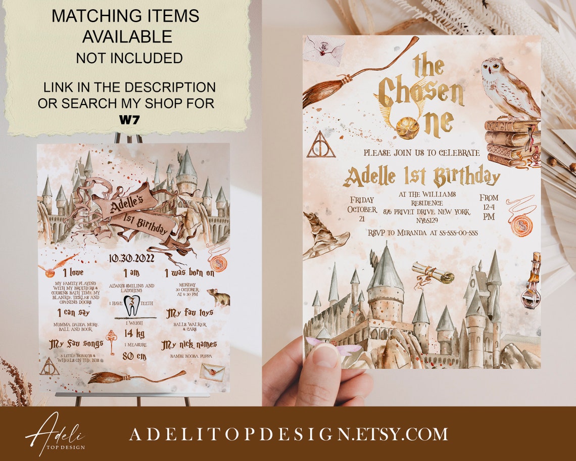 The Chosen One Birthday Party Photo Banner Wizard Birthday - Etsy