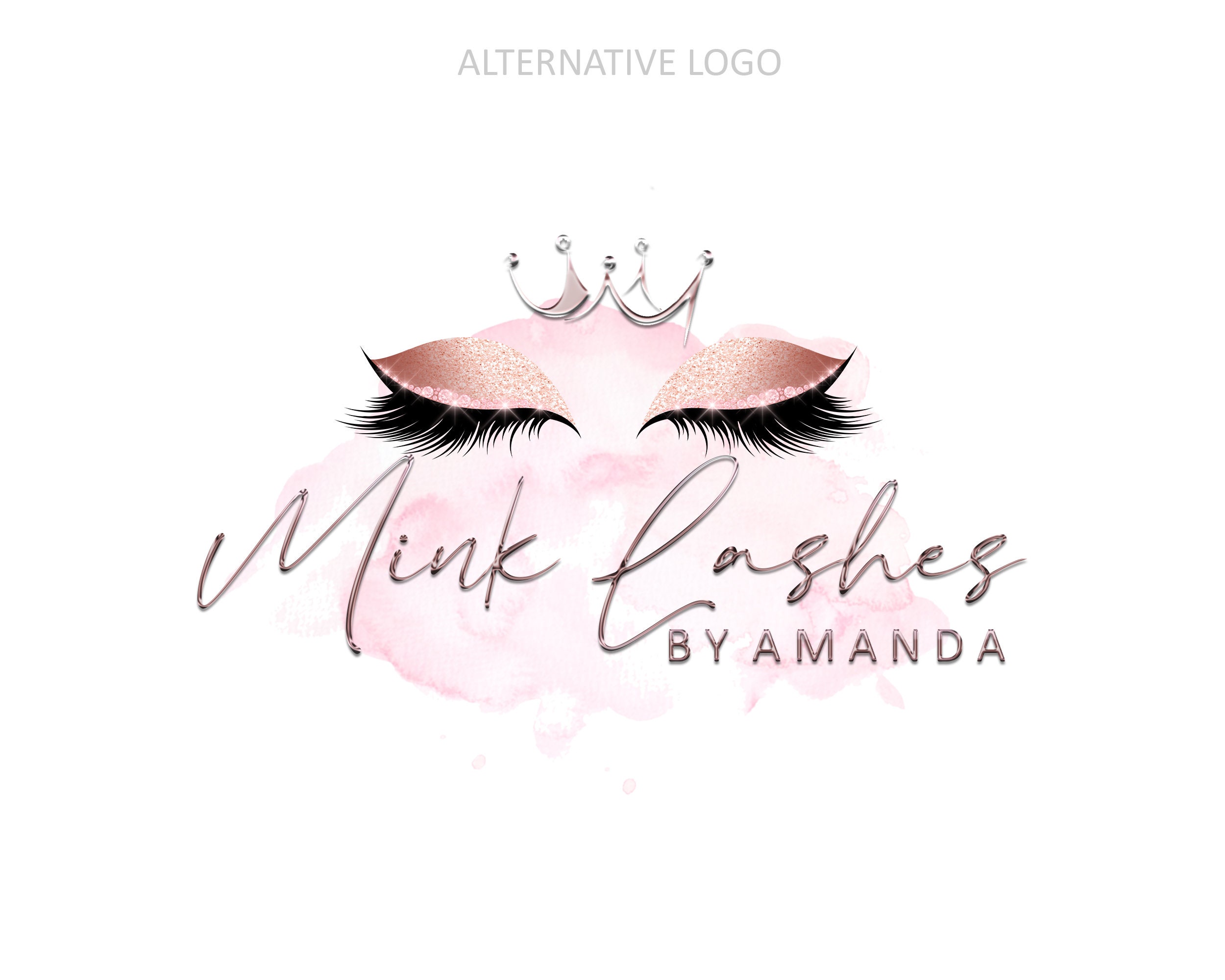 Custom Lash Logo Design Premade Eyelashes Logo Lash Artist - Etsy