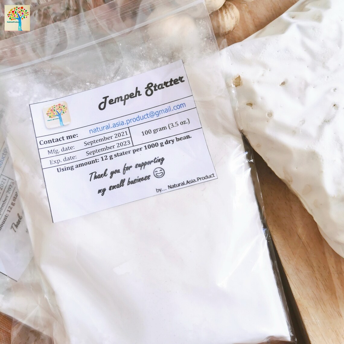 100 G_organic Soy Free Tempeh Starter Tempe Culture - Etsy