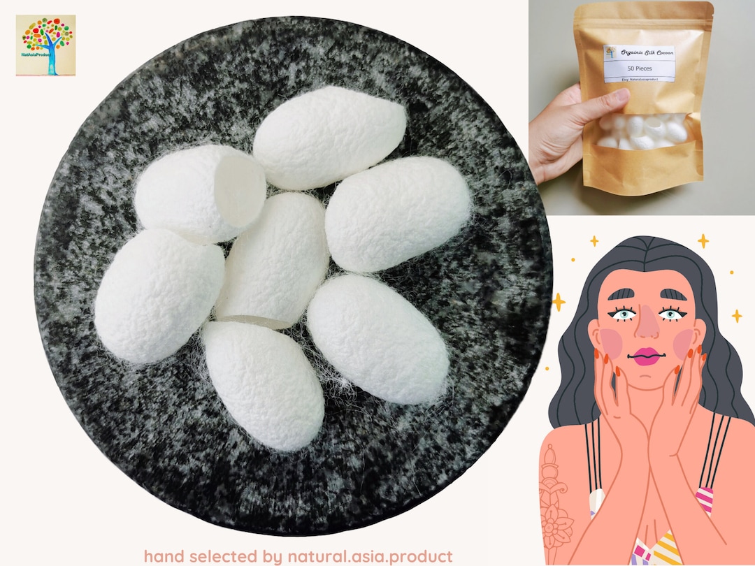 Natural White Silk Cocoons / A - Grade / Undyed Silk Cocoons ...