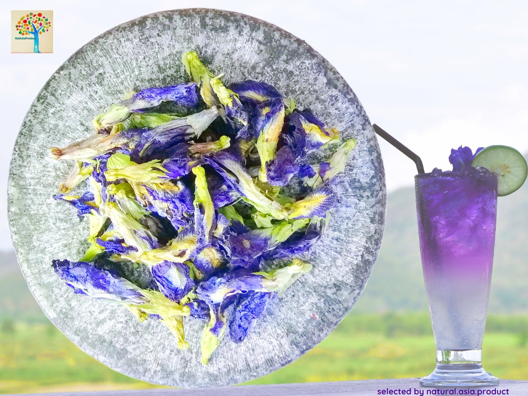 Dried Butterfly Pea Tea_clitoria Ternatea_bluebellvine_100%natural_hand ...