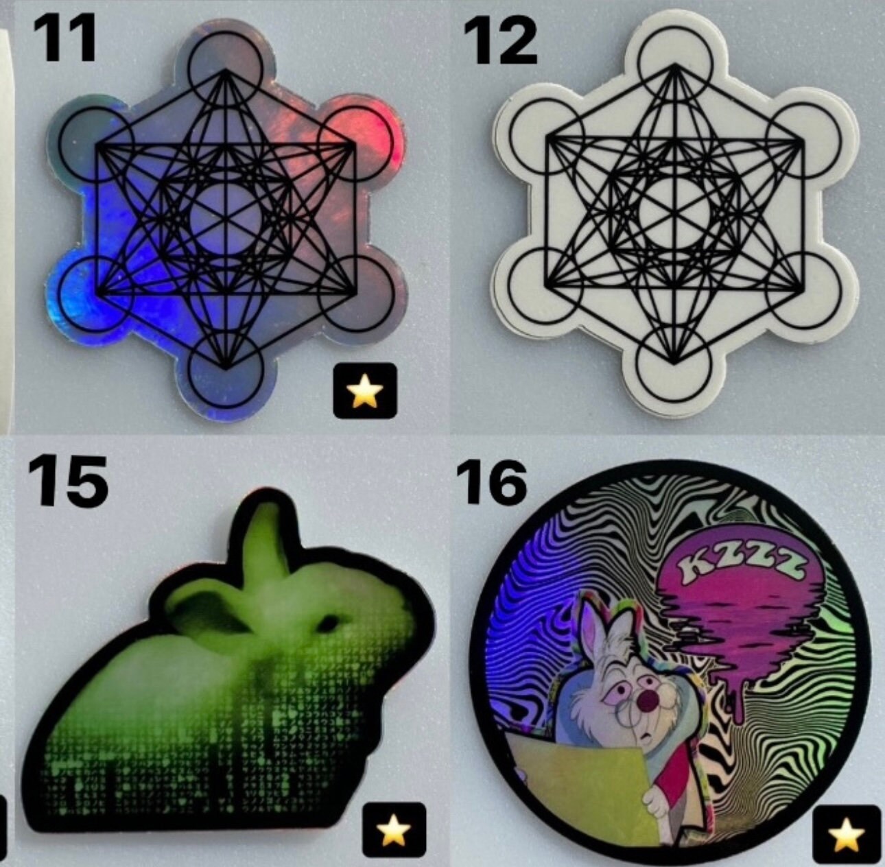 Sacred Geometry and Trippy Stickers ; OM, Metatron's Cube, Yin Yang ...