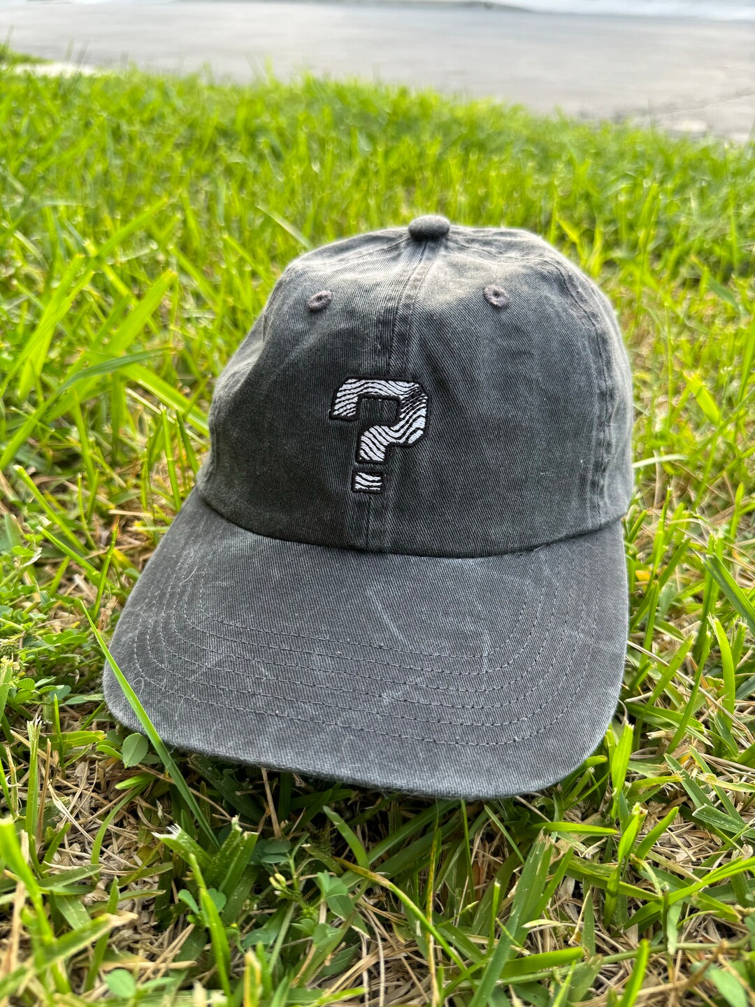 Tipper ? Hat - Question Mark, Acid Washed, Embroidered, Baseball Hat - Etsy