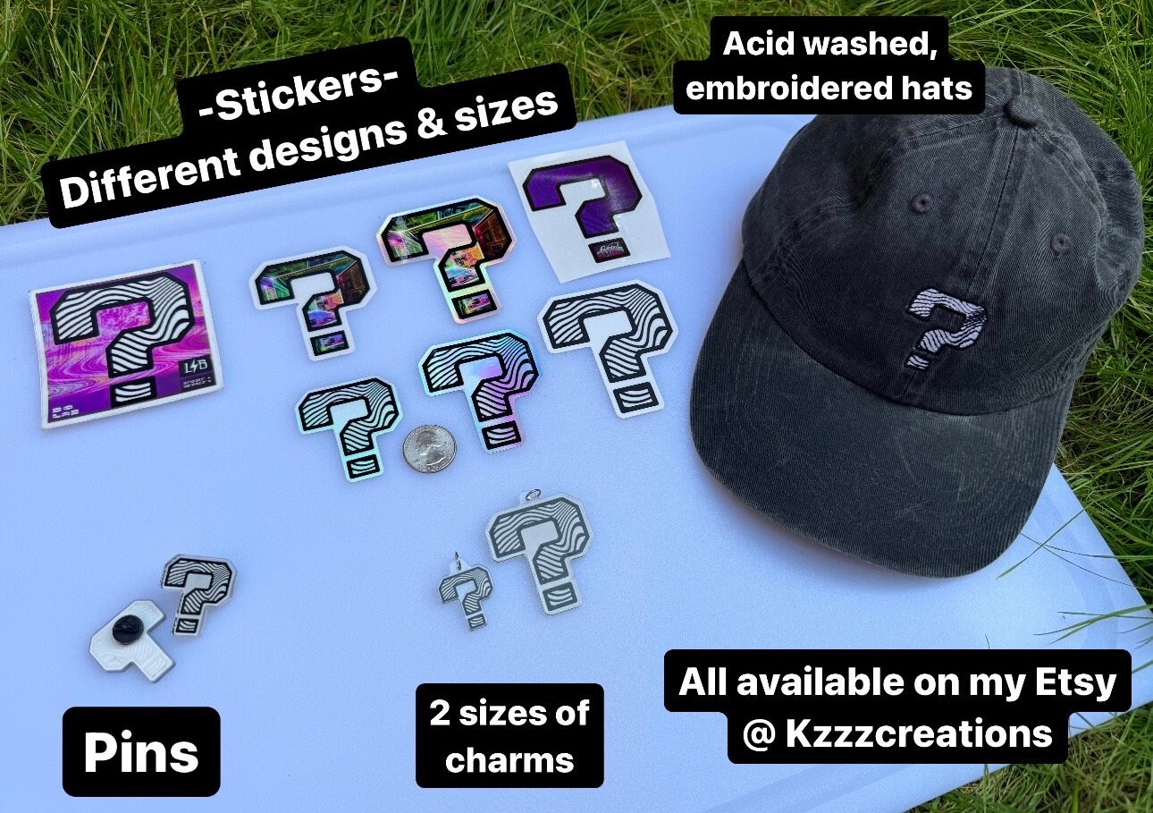 Tipper ? Hat - Question Mark, Acid Washed, Embroidered, Baseball Hat - Etsy