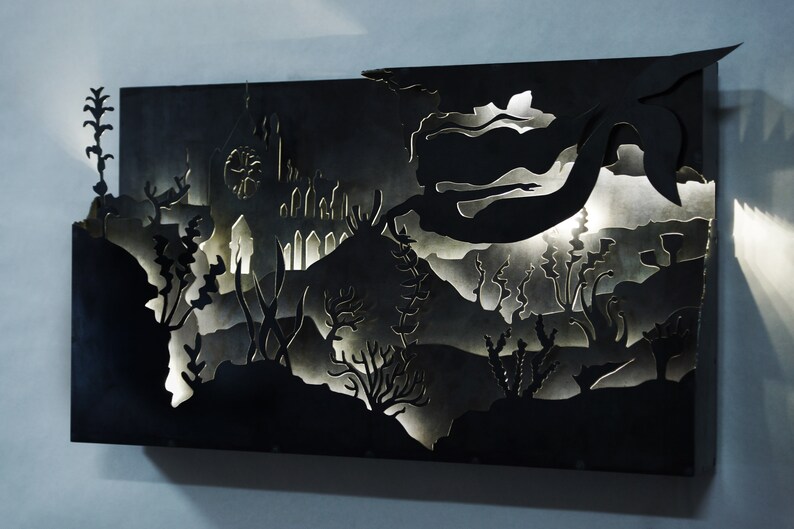 Mermaid Silhouette Steel CNC Plasma Cut | Etsy