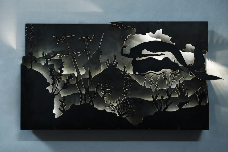 Mermaid Silhouette Steel CNC Plasma Cut | Etsy