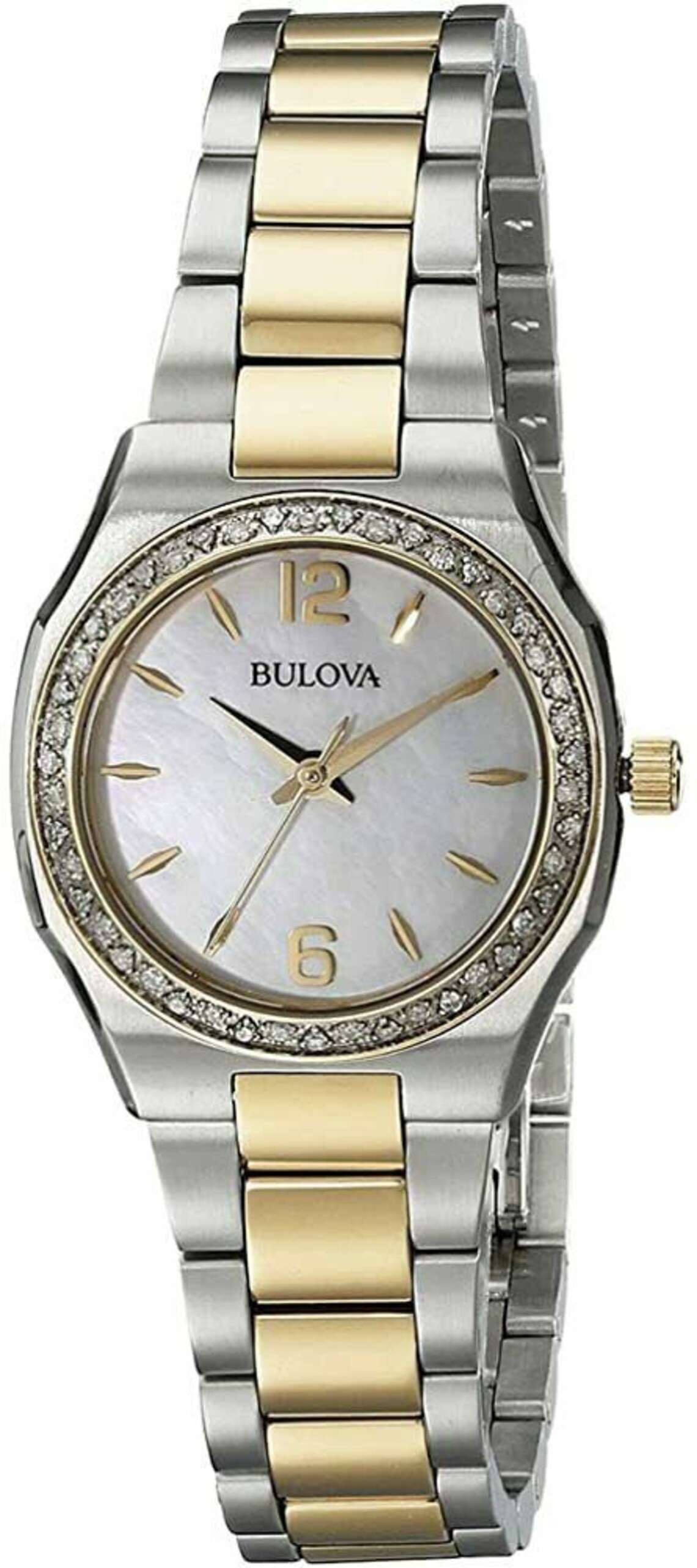 Bulova Diamond Gallery White Mother Of Pearl Dial Womens Etsy