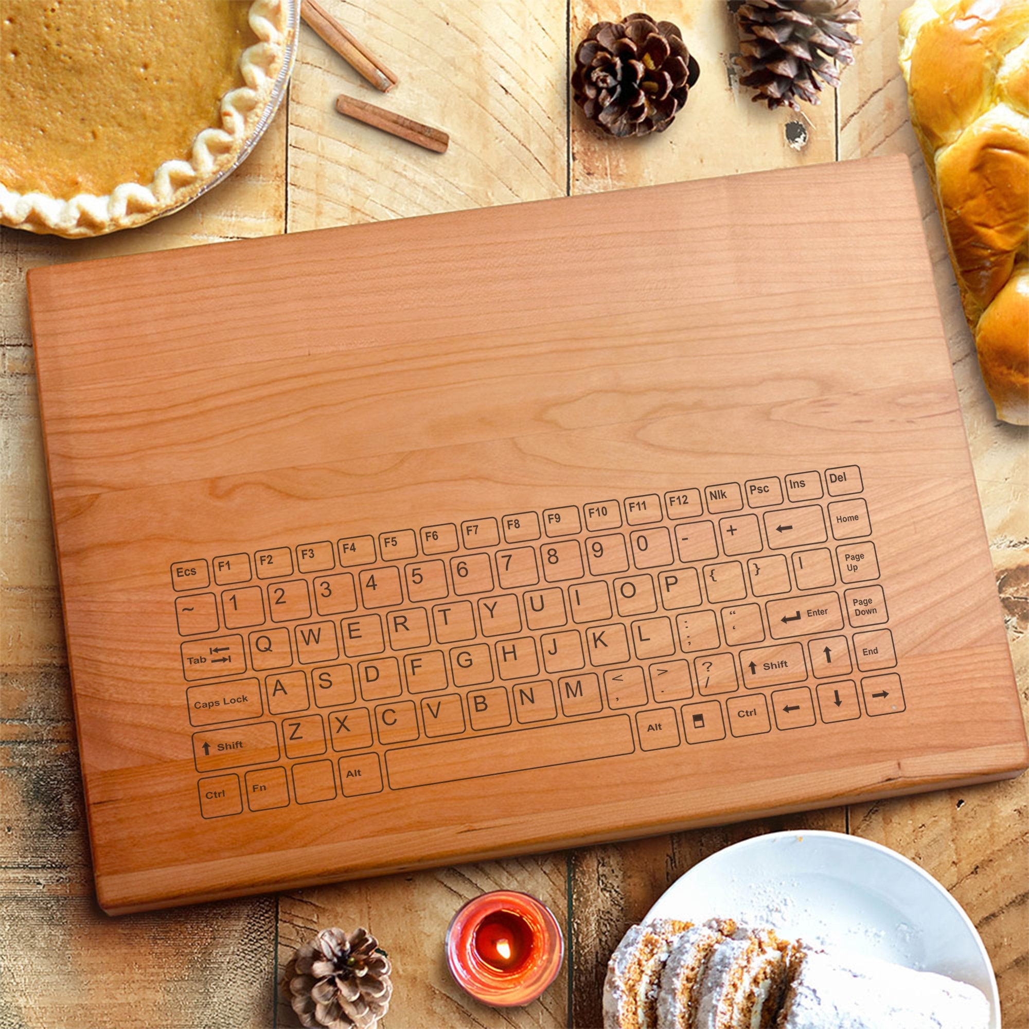 Engraved Cutting Board Computer Keyboard Programmer Funny Cutting Board ...
