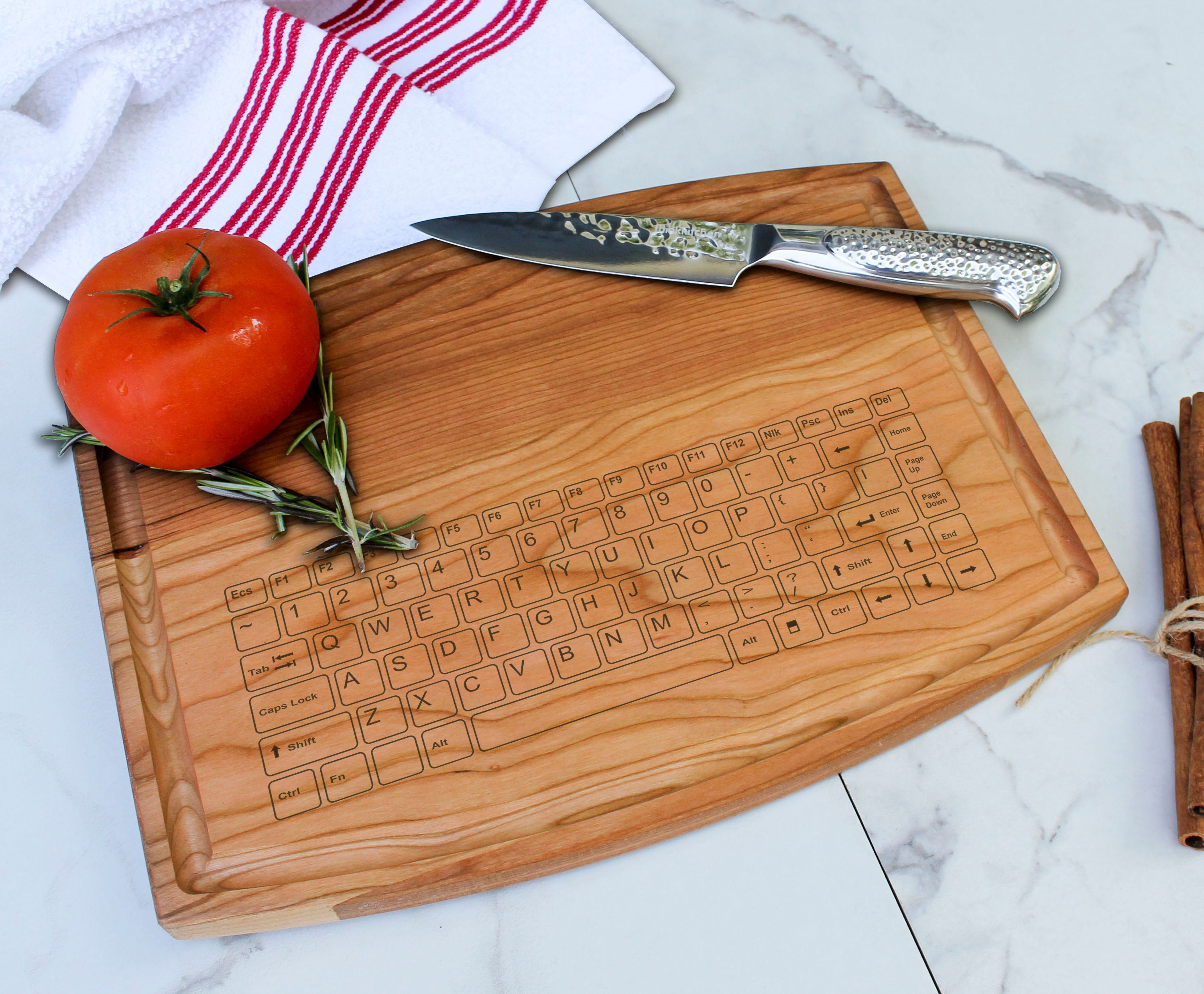 Engraved Cutting Board Computer Keyboard Programmer Funny Cutting Board ...