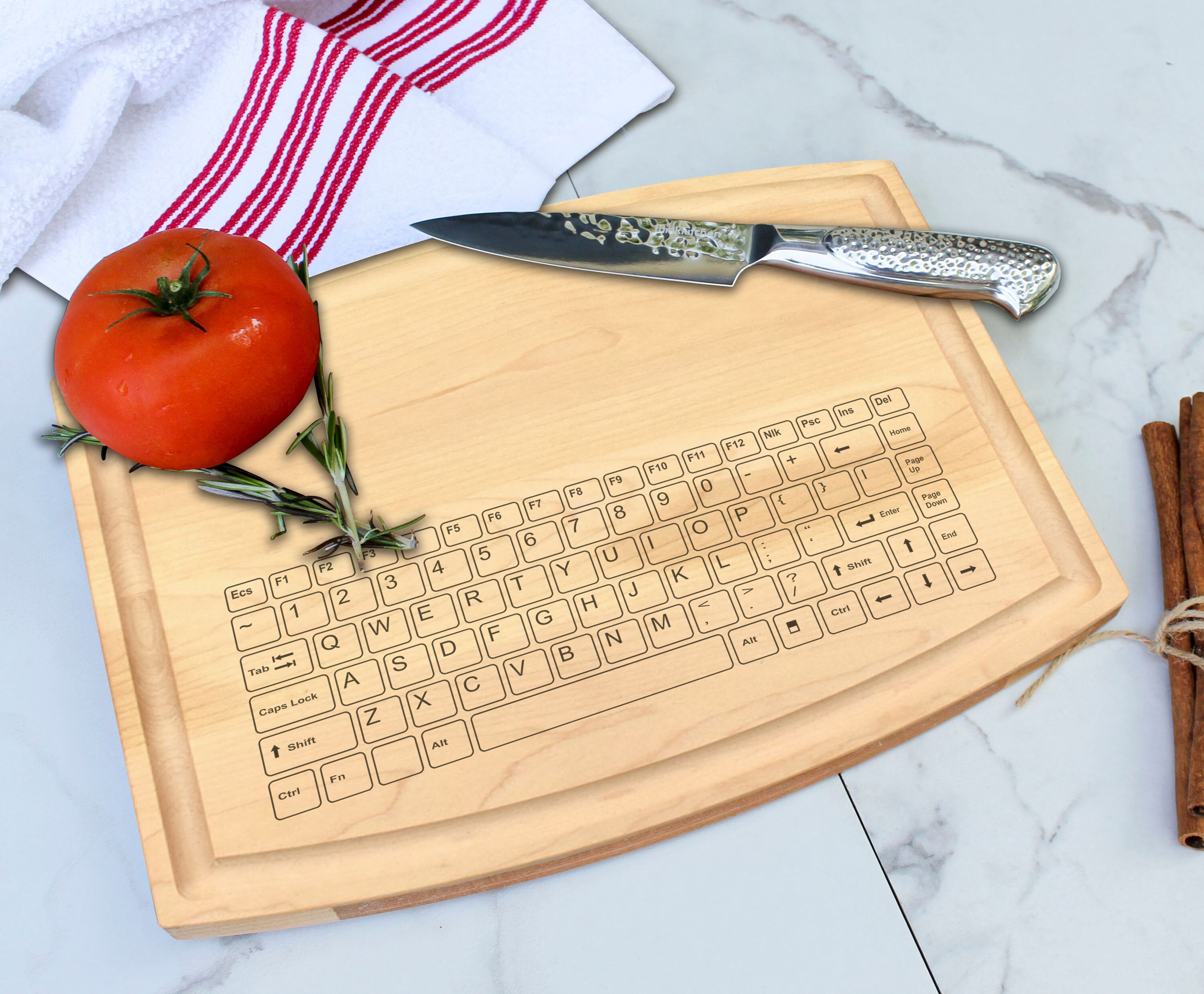 Engraved Cutting Board Computer Keyboard Programmer Funny Cutting Board ...
