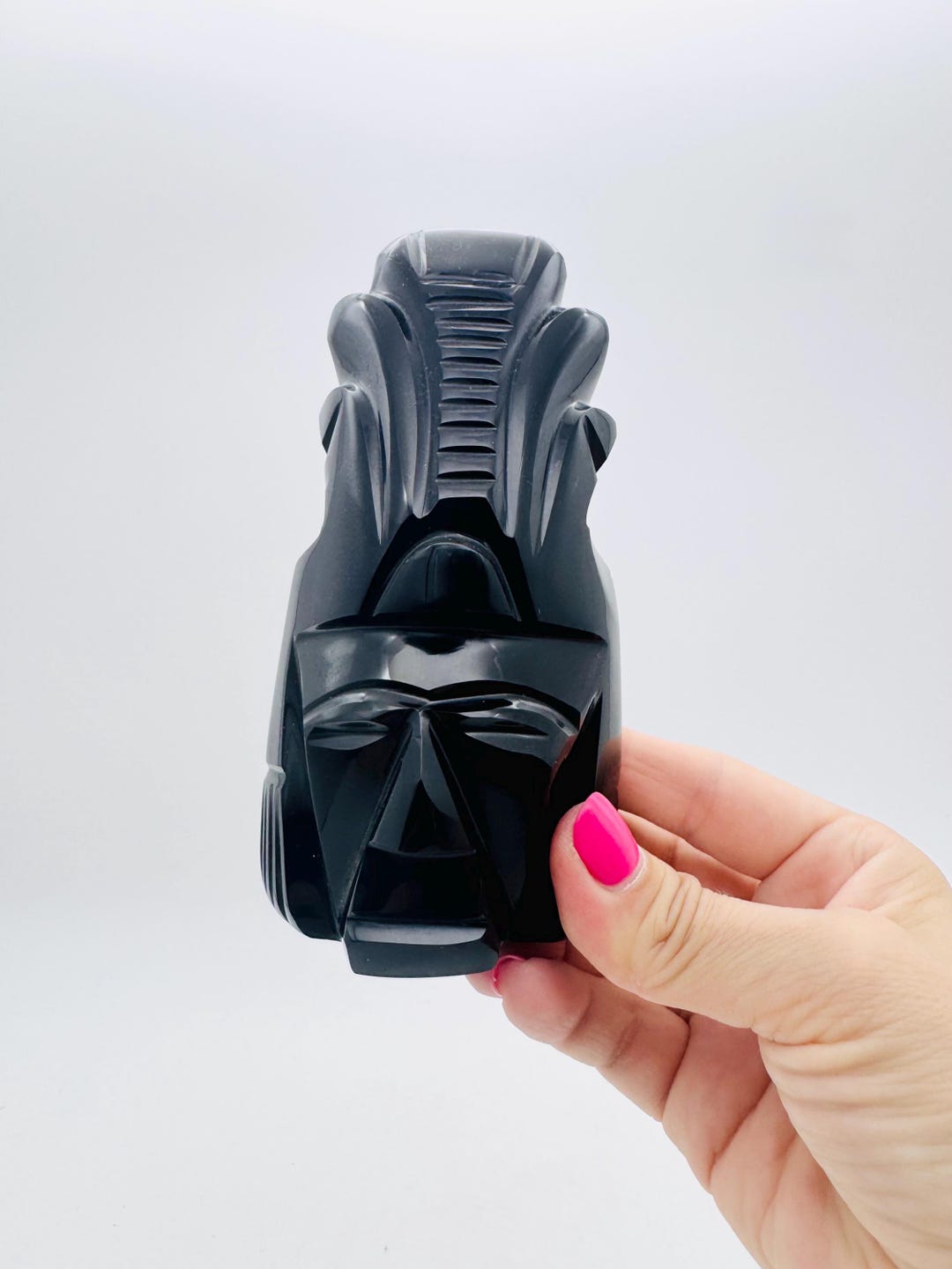 Black Obsidian Aztec Figure, Obsidian Statue, Hand Carved Obsidian ...