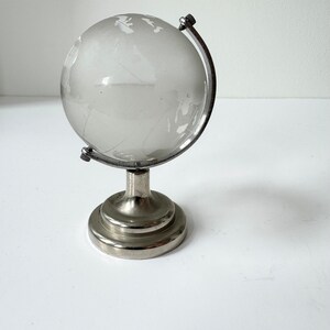 Vintage Small Clear Glass Globe, World Map Ornament - Etsy