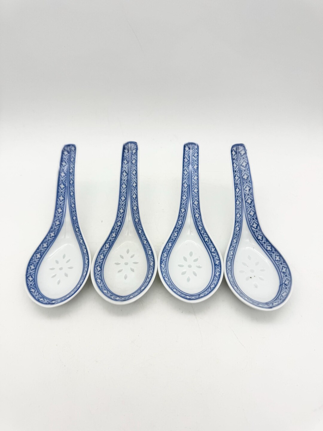 4 X Ceramic Spoons, Chinese Ceramic Spoons - Etsy