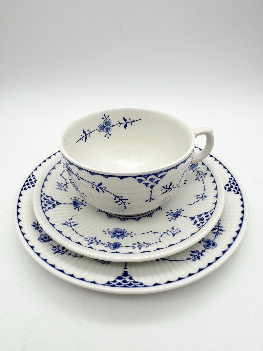 Vintage Furnivals Denmark Pattern Trio Tea Cup - Etsy UK