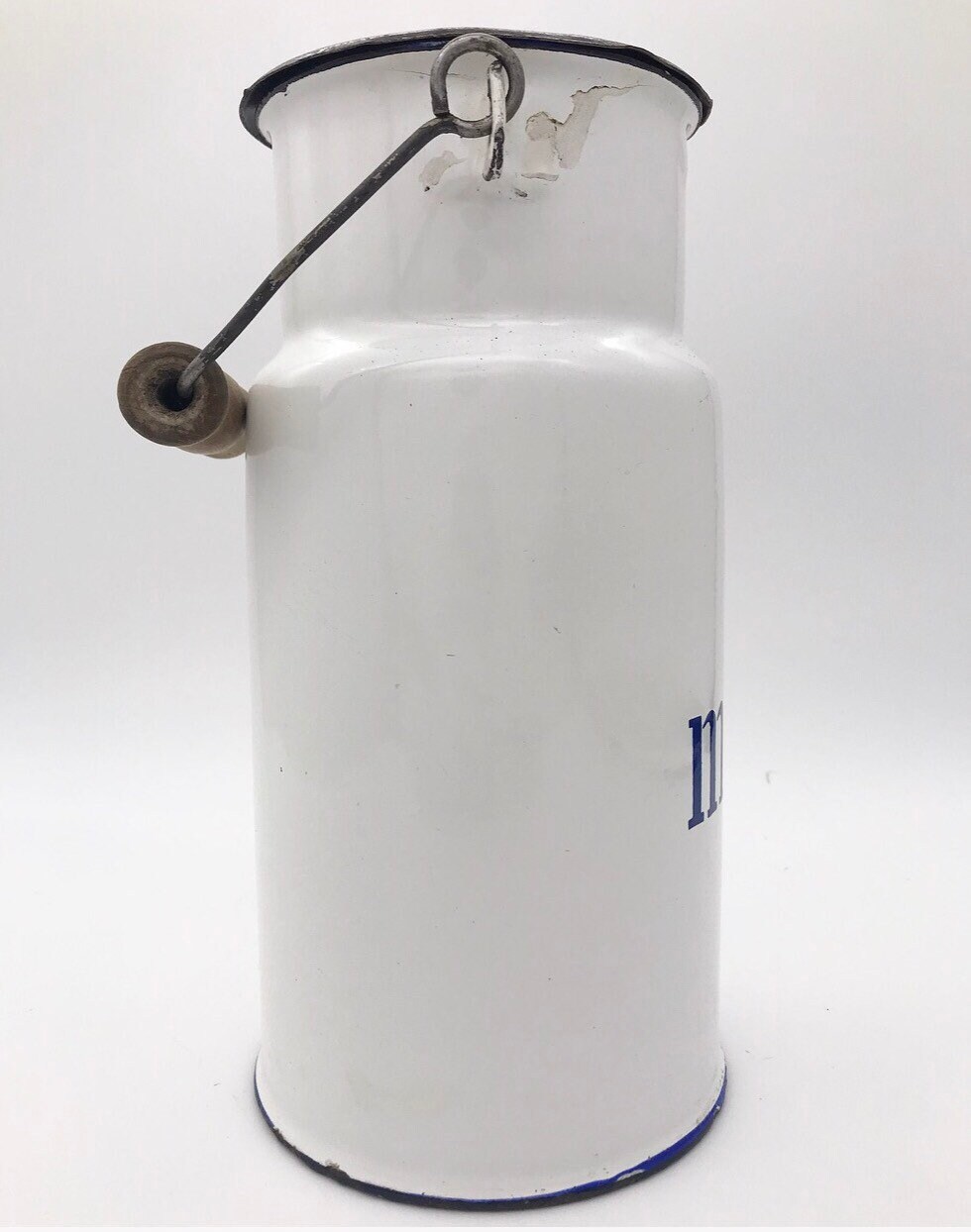 Vintage 70s white enamel Melk milk canister with lid Jars & Containers ...