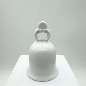 Vintage White Ceramic Bell - Etsy