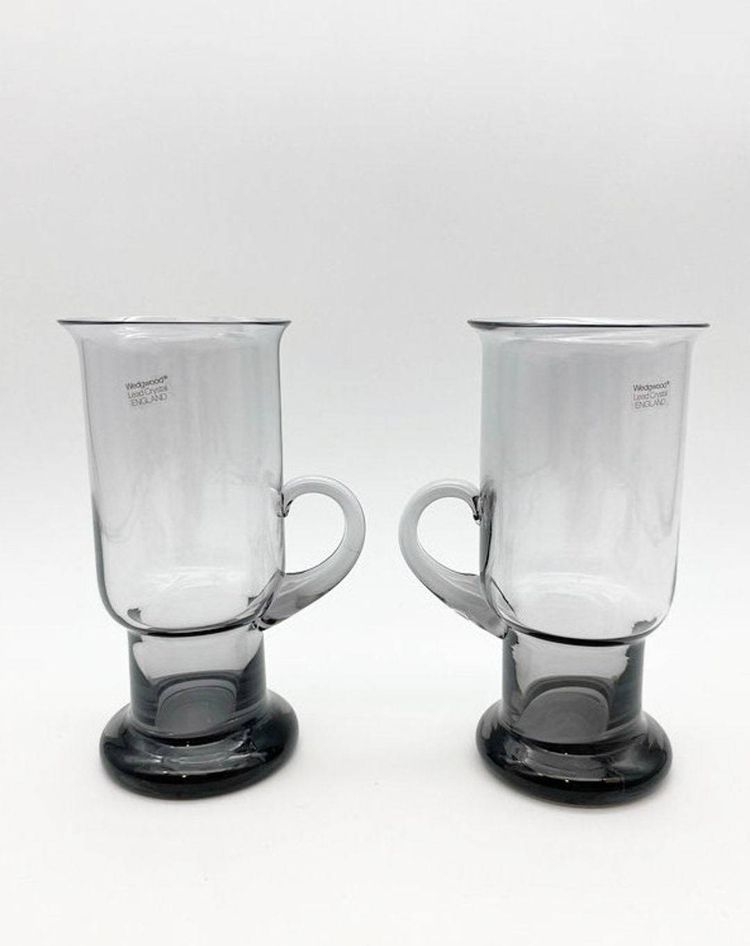 2 X Wedgwood Seamus Frank Thrower Irish Coffee Glasses, Smokey Grey ...
