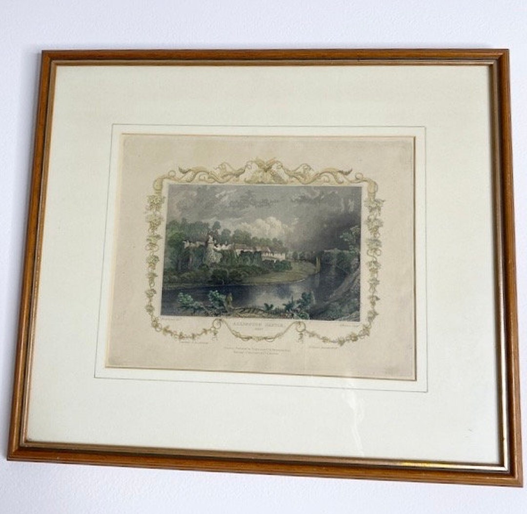 Antique Engraving English Castle, Kent Castle Print, Antique Print ...