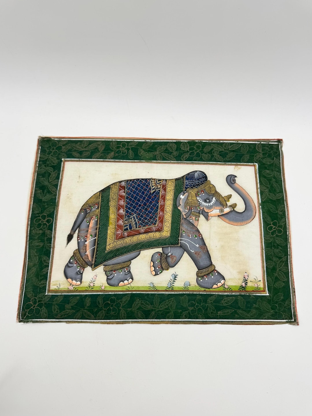 Hand Painted Silk Elephant Picture - Etsy