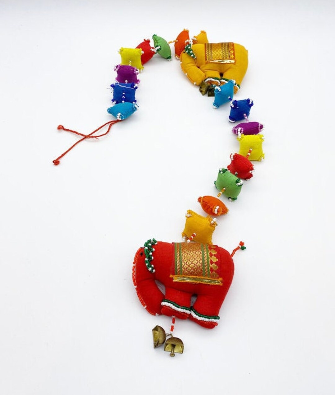 Indian Fabric Mobile Chimes, Boho Home Decor, Kids Decor, Hanging Decor ...