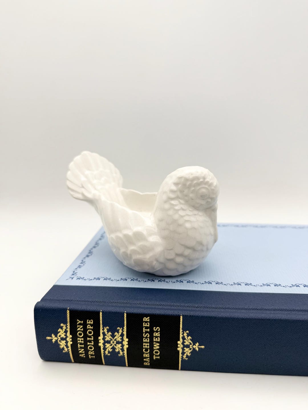 Vintage Sara Jane Allison Ceramic Bird Tealight Holder, Small White ...
