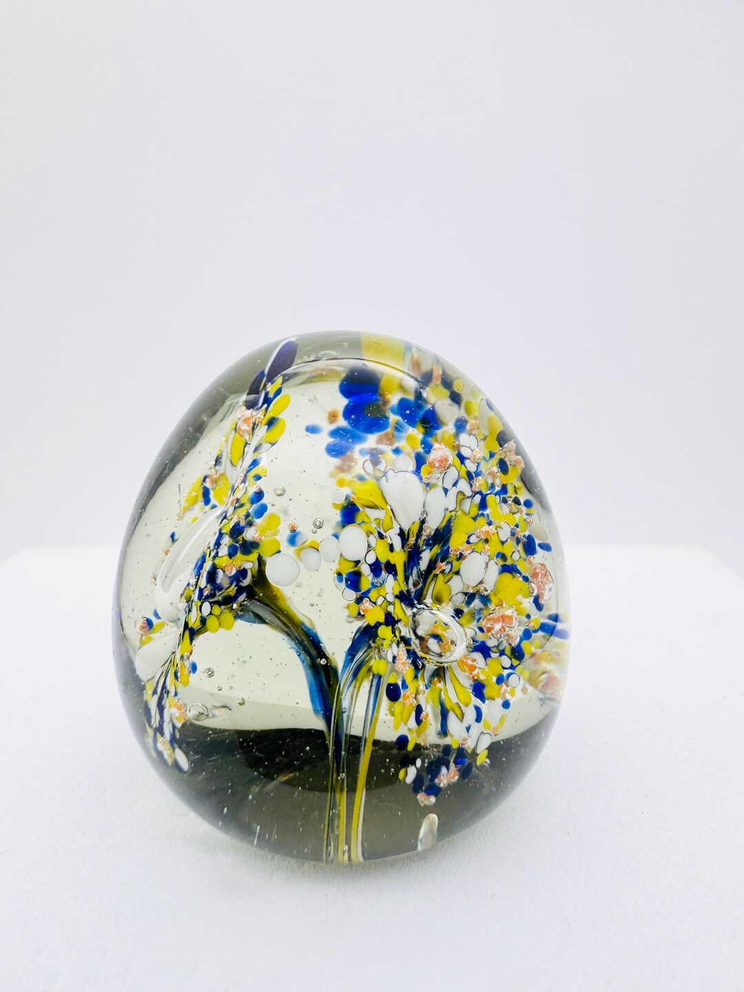 Indian Art Glass Paperweight | Millefiori Tree Design | Hand Blown ...