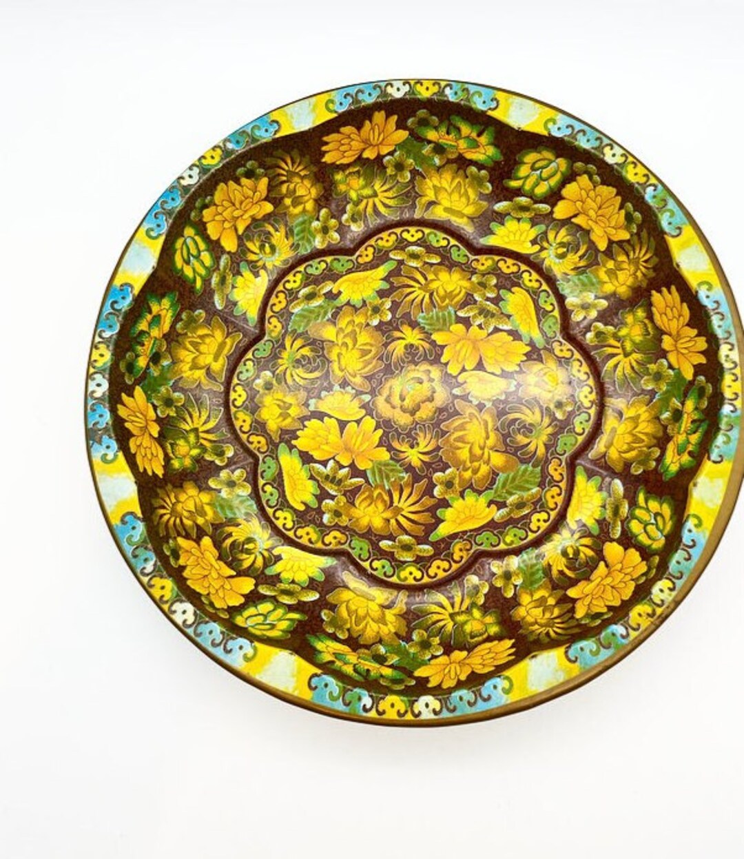 Vintage 70s Metal Ditsy Floral Bowl - Etsy