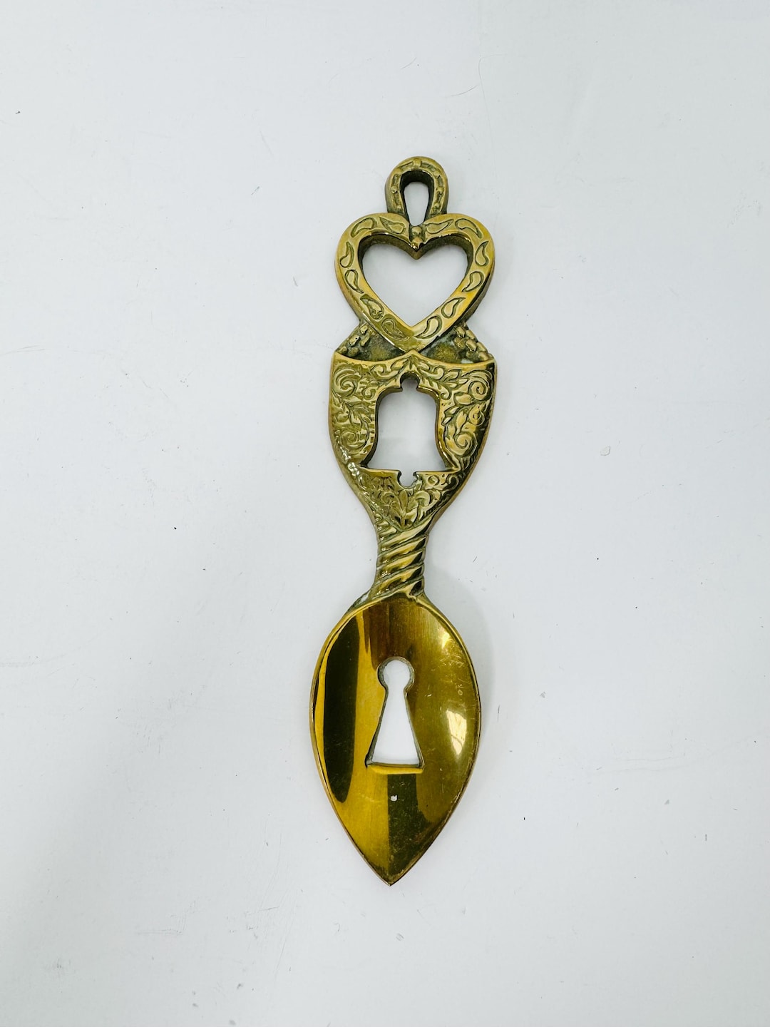 Vintage Brass Love Spoon, Welsh Hand Made Brass Love Spoon - Etsy