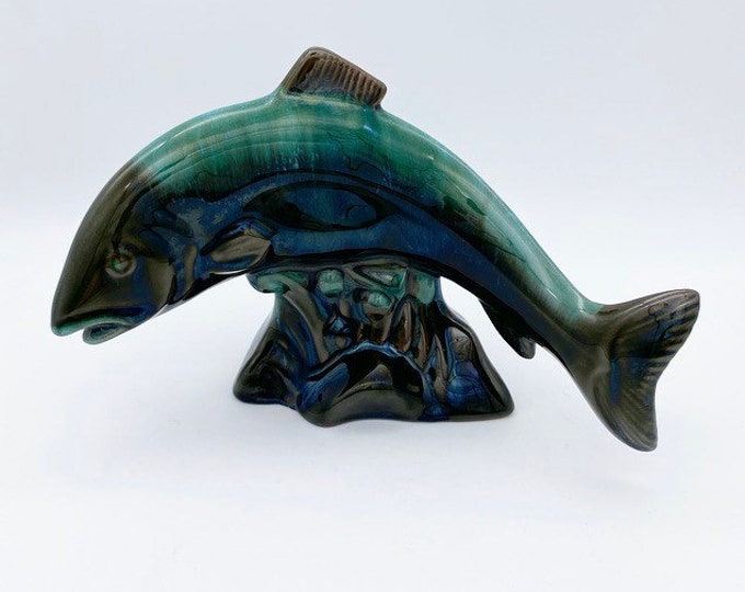 Blue Mountain Pottery Fish Salmon Trout Figurine Green Ceramic - Etsy UK