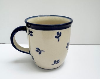 Polish Pottery Polka Dot Ceramic Mug With Handle Handmade Boleslawiec ...