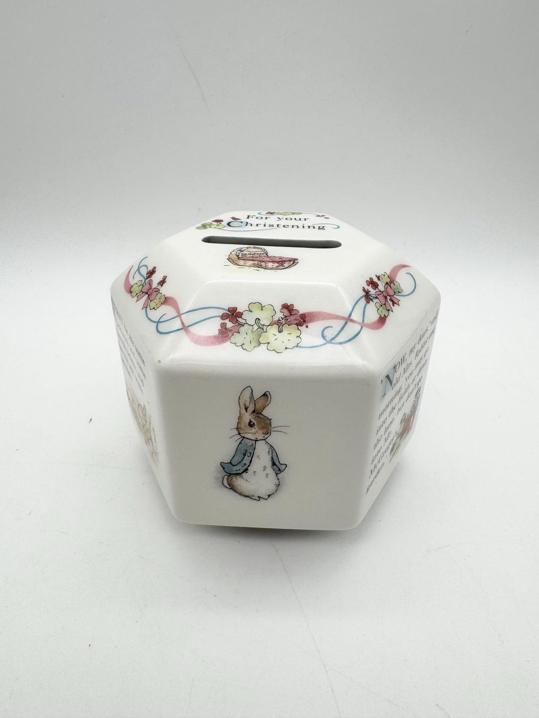 Small Vintage Wedgwood Christening Peter Rabbit Money Box - Etsy