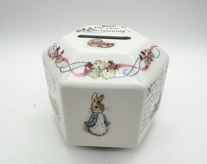 Small Vintage Wedgwood Christening Peter Rabbit Money Box - Etsy