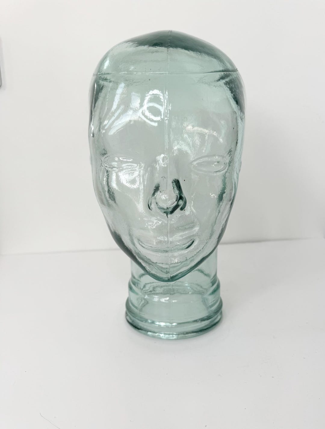 Vintage Clear Glass Head Large Size, Vidrios San Miguel Glass - Etsy